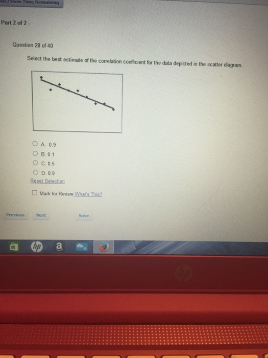 Solved Select the best estimate of the correlation | Chegg.com