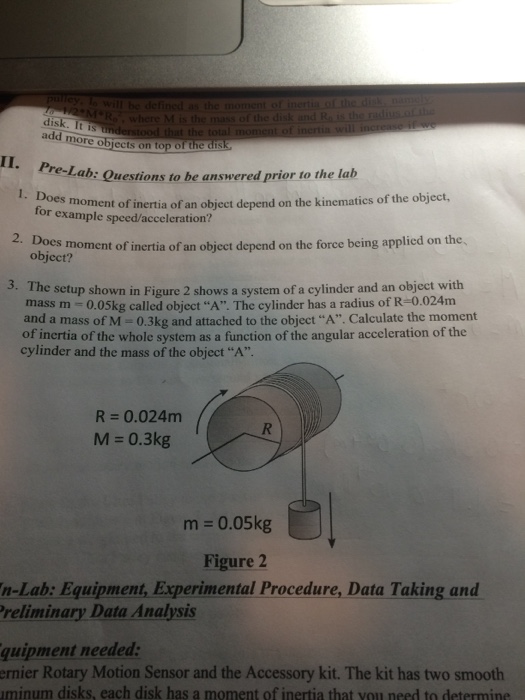 Solved Does moment of inertia of an object depend on the | Chegg.com