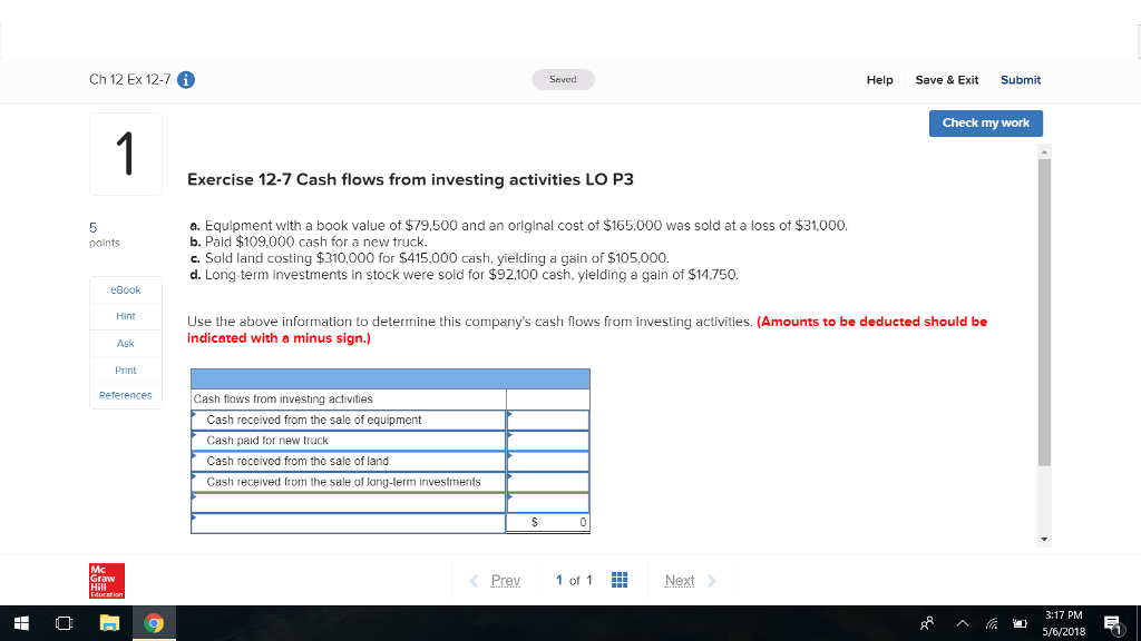 Solved Ch 12 Ex 12-7 6 Seved Help Save & Exit Submit Check | Chegg.com