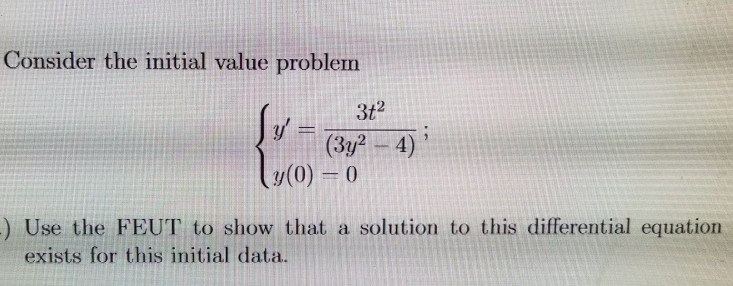 Solved Consider the initial value problem 3t2 y(0)0 ) Use | Chegg.com