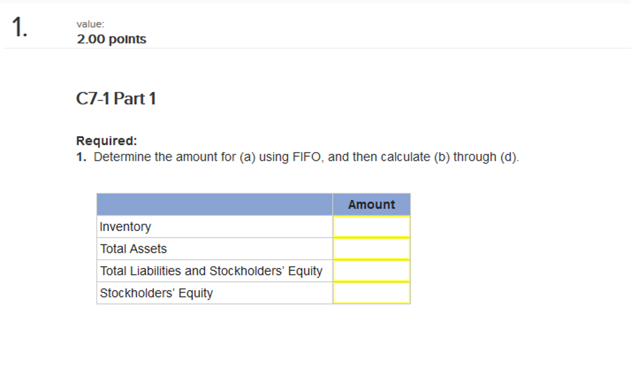 Solved C7-1 Computing and Evaluating Financial Statement | Chegg.com