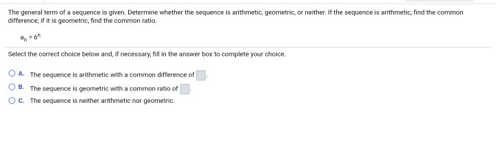 Solved The general term of a sequence is given. Determine | Chegg.com