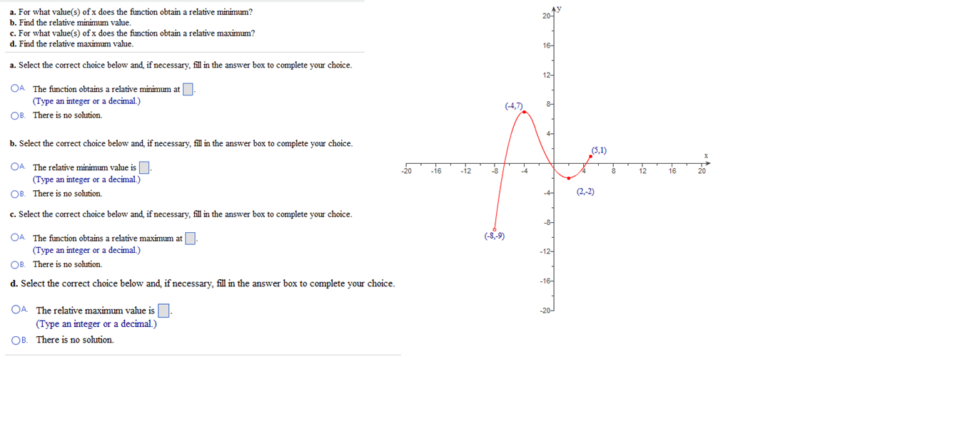 Solved For what value(s) of x does the function obtain a | Chegg.com Solved For what value(s) of x does the function obtain a | Chegg.com