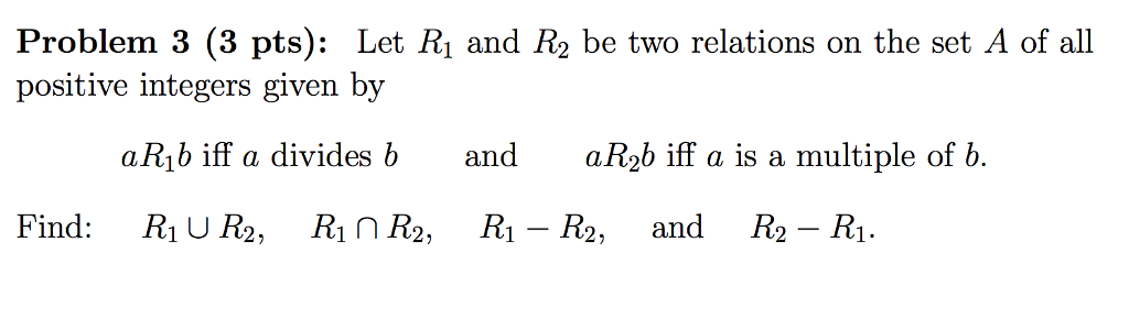 Solved Let R_1 and R_2 be two relations on the set A of all | Chegg.com
