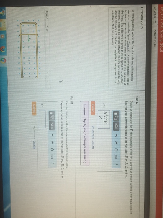 Solved A rectangular loop with width L and a slide wire with | Chegg.com