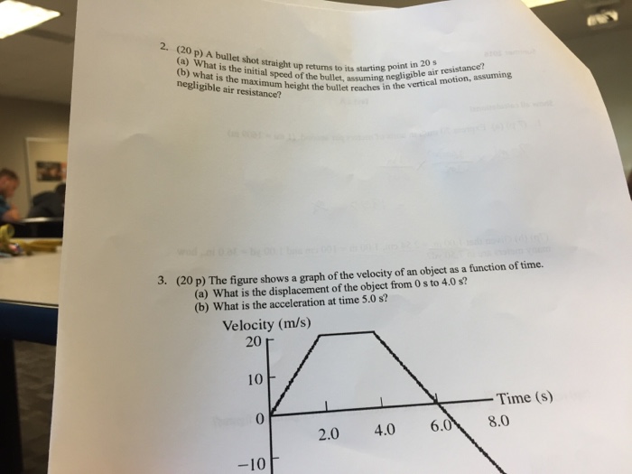Solved A bullet shot straight up returns to its starting | Chegg.com