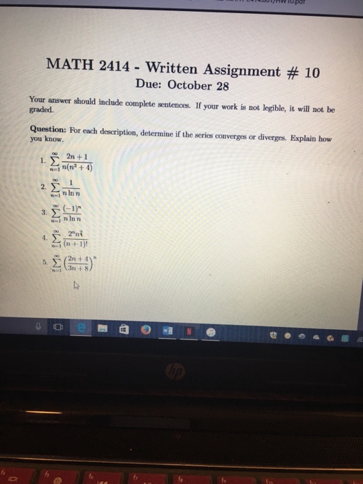 Solved Your answer should include complete sentences. If | Chegg.com