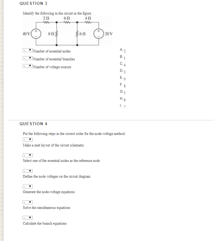 Solved QUESTION 3 Identify the following in the circuit in | Chegg.com