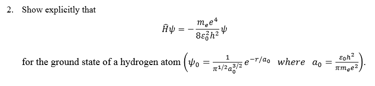 Show explicitly that for the ground state of a | Chegg.com