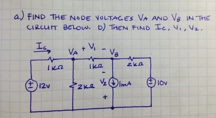 Solved Find the node voltages Va and Vb in the circuit below | Chegg.com