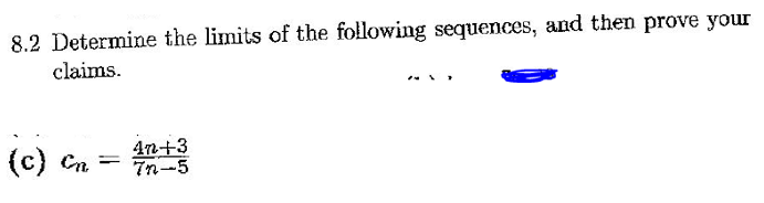 Solved 8.2 Determine the limits of the following sequences, | Chegg.com