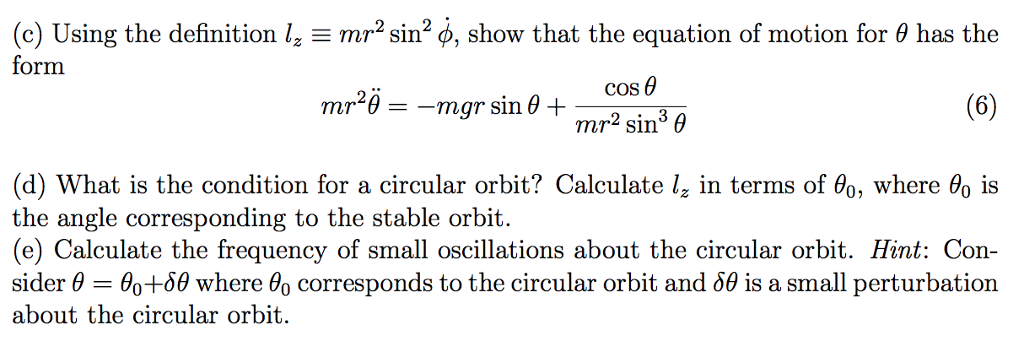 Solved 3. Consider a mass m moving in a hemispherical bowl | Chegg.com