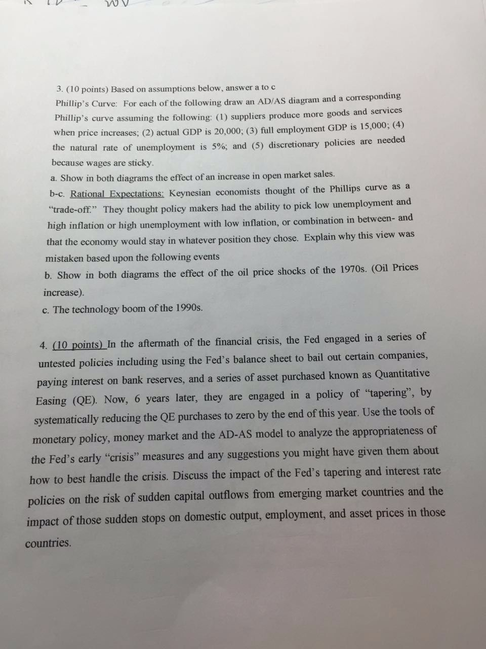 Solved 3. (10 points) Based on assumptions below, answer a | Chegg.com