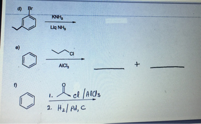 Solved d) Br KNH2 e) | Chegg.com