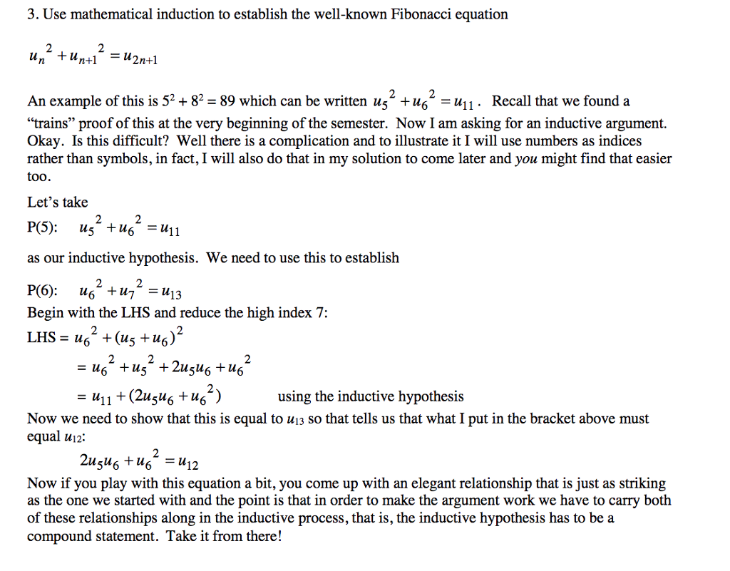3. Use mathematical induction to establish the | Chegg.com