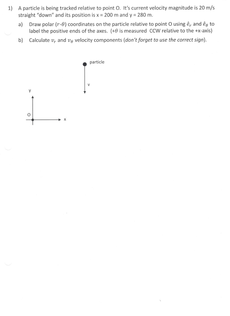 Solved A particle is being tracked relative to point O. It's | Chegg.com