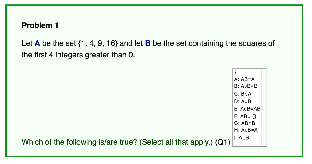Solved Problem 1 Let A Be The Set 1 4 9 16 And Let B Be Chegg solved-problem-1-let-a-be-the-set-1-4-9-16-and-let-b-be-chegg