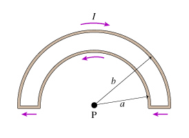 Solved A loop of wire is in the shape of two concentric | Chegg.com