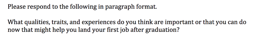 Solved Please respond to the following in paragraph format. | Chegg.com