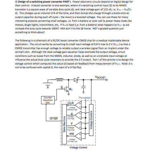 Solved 3) Design of a switching power converter PART I. | Chegg.com