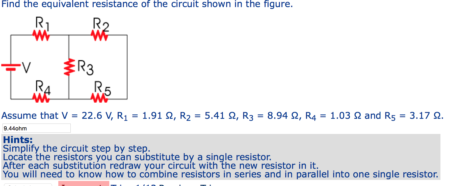 Solved Find the equivalent resistance of the circuit shown | Chegg.com