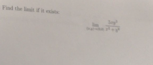 Solved Find the limit if it exists lim | Chegg.com