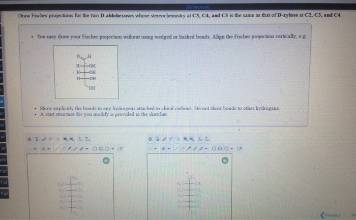 Solved Draw Fischer projections for the two D-aIdohexoses | Chegg.com