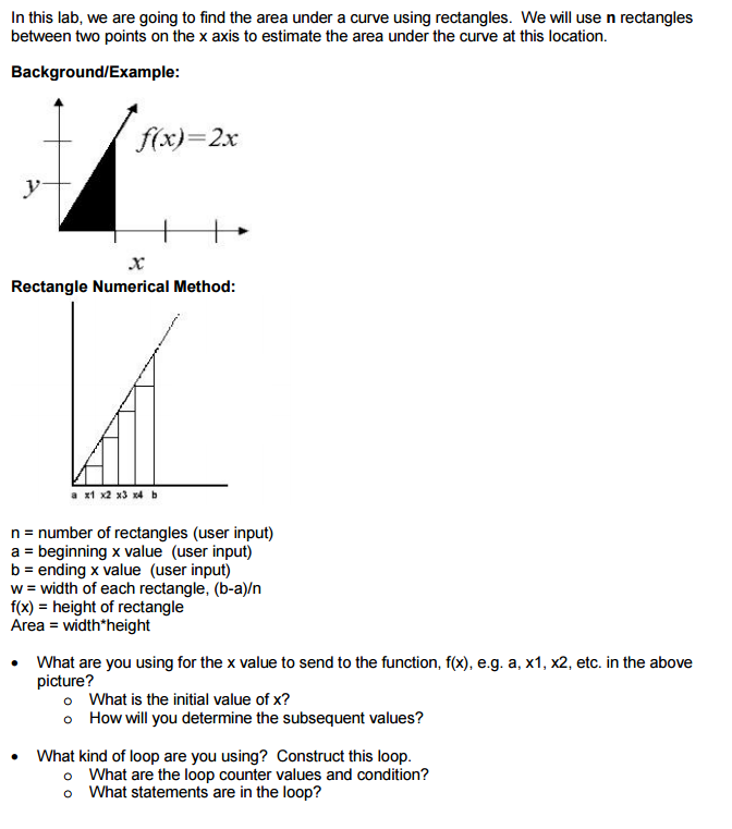 Solved In this lab, we are going to find the area under a | Chegg.com