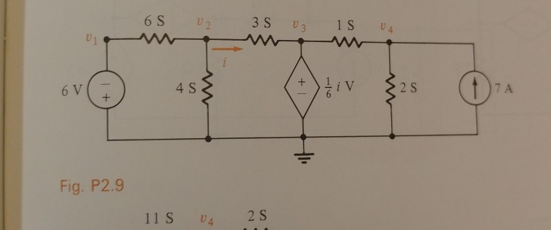 Solved Find the node voltages v1, v2, v3, and v4 for the | Chegg.com