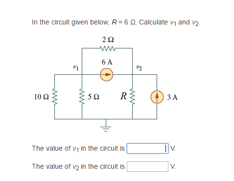 Solved In the circuit given below, R = 6 Ohm. Calculate v_1 | Chegg.com