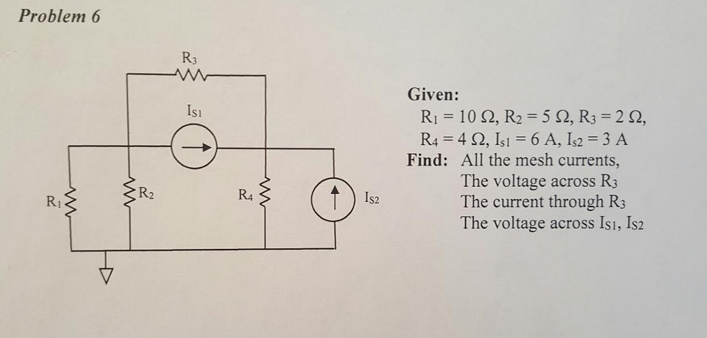 Solved Hw 4 Problem 6 Do all Problems using Mesh Analysis. | Chegg.com