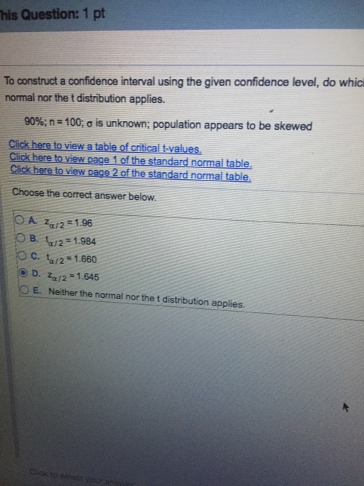 Solved To construct a confidence interval using the given | Chegg.com