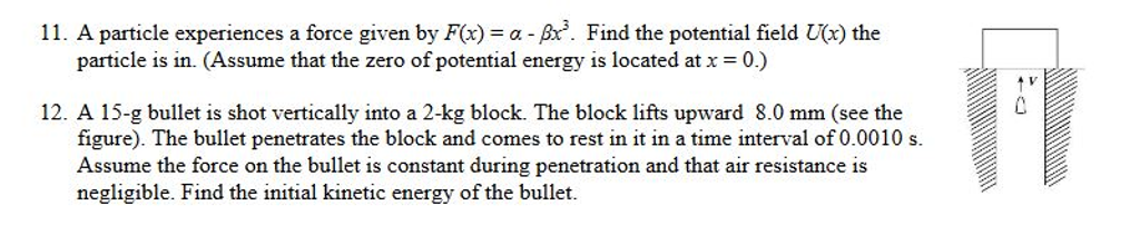 Solved A particle experiences a force given by F(x) = alpha | Chegg.com