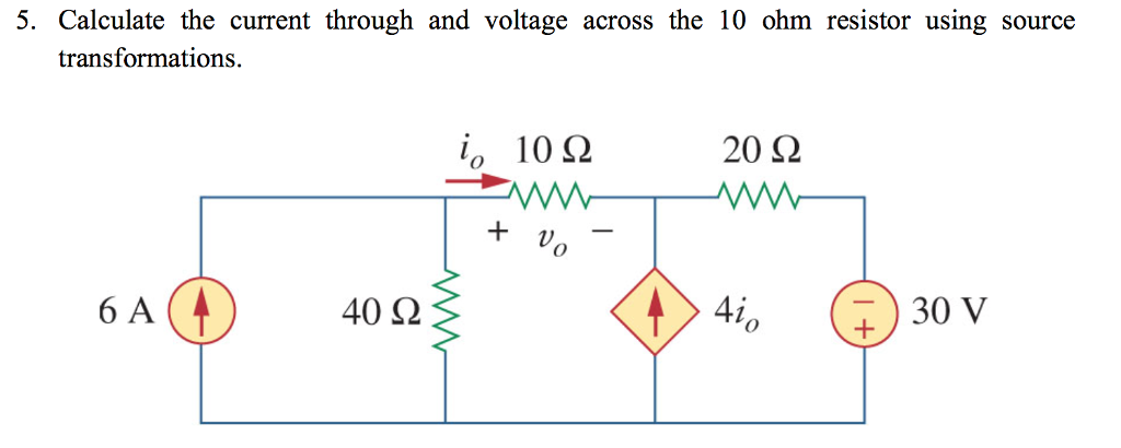 Solved Calculate The Current Through And Voltage Across The