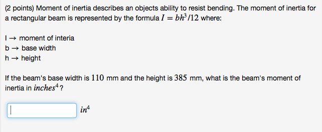 Solved Moment of inertia describes an objects ability to | Chegg.com