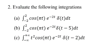 Solved Evaluate the following integrations integral_2_-2 | Chegg.com