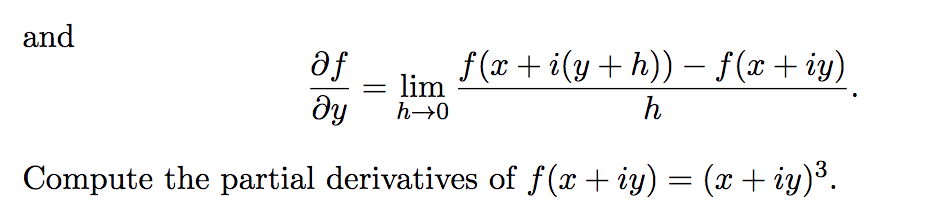 Solved Given a complex function f(x + iy), its partial | Chegg.com