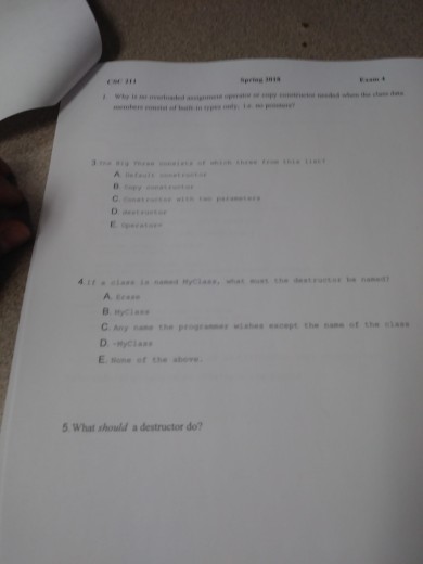 string gecHaif const Rtrina bool operator enst | Chegg.com