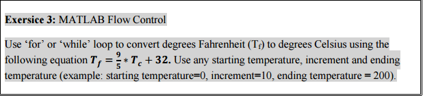 Solved MATLAB Flow Control Use 'for' or 'while' loop to | Chegg.com