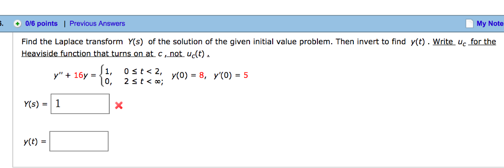 Solved 0/6 points | Previous Answers My Note Find the | Chegg.com Solved 0/6 points | Previous Answers My Note Find the | Chegg.com