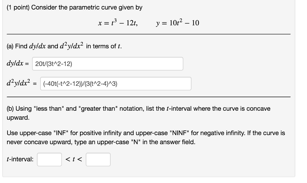 Solved Consider the parametric curve given by x = t^3 - | Chegg.com