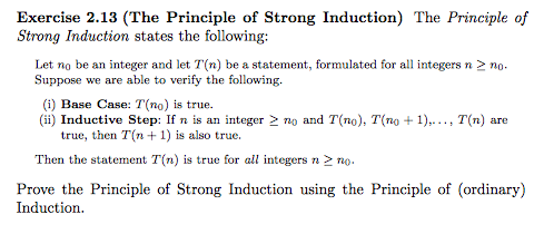 Solved Exercise 2.13 (The Principle of Strong Induction) The | Chegg.com