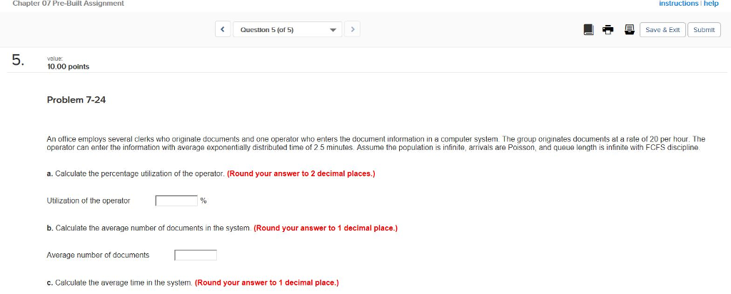 Solved Chapter 0/Pre-Built Assignment instructions help X | Chegg.com