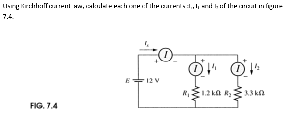 Solved Using Kirchhoff current law, calculate each one of | Chegg.com