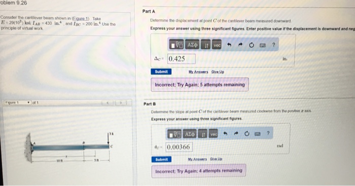 Solved Consider the cantilever beam shown in figure 1. Take | Chegg.com