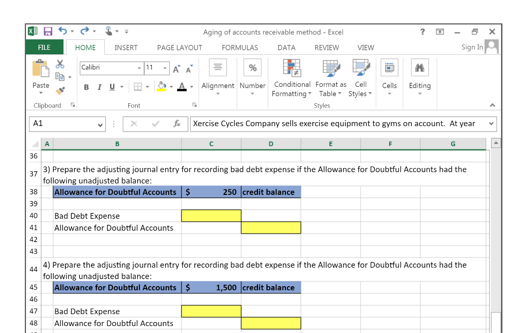 Aging Of Accounts Receivable Method Excel File Home