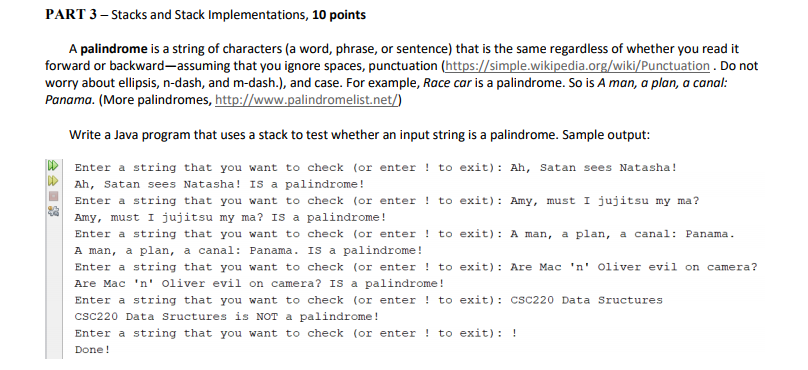 Solved PART 3-Stacks and Stack Implementations, 10 points A | Chegg.com