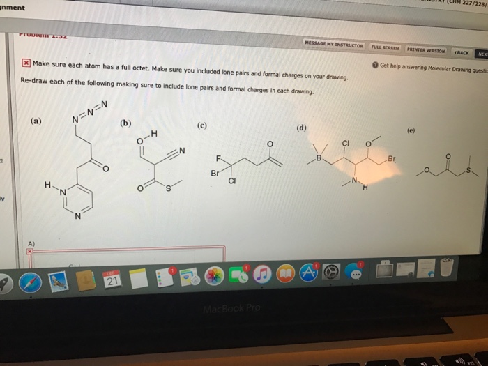 Solved Re-draw each of the following making sure to include | Chegg.com