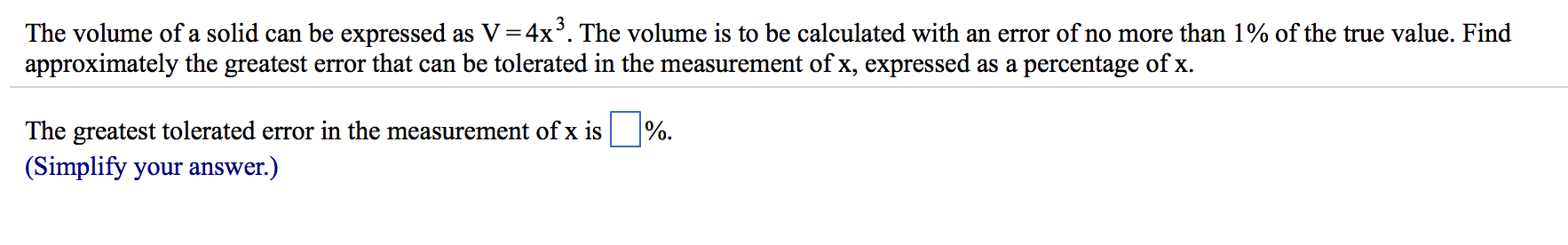 Solved The Volume Of A Solid Can Be Expressed As V 4x 3 Chegg solved-the-volume-of-a-solid-can-be-expressed-as-v-4x-3-chegg