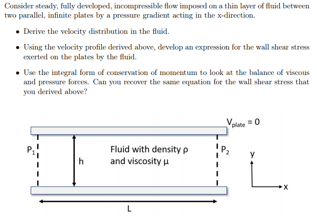 Solved Consider steady, fully developed, incompressible flow | Chegg.com Solved Consider steady, fully developed, incompressible flow | Chegg.com